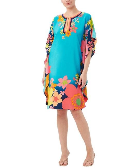 Trina Turk Global 3 Silk Dress in Blue | Lyst