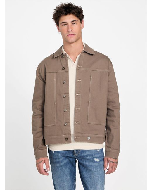 Guess Alvin Denim Jacket in Natural for Men | Lyst