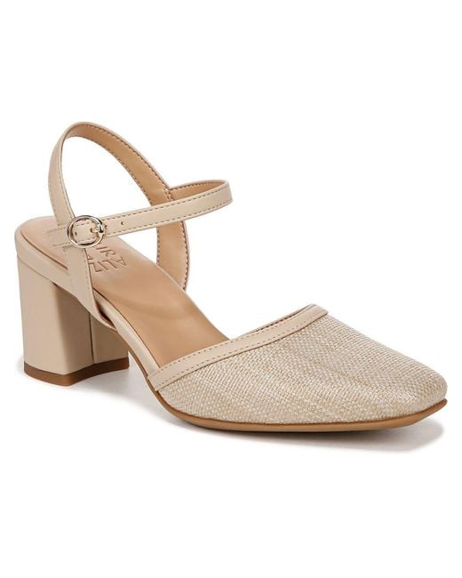 Naturalizer Wave Woven Block Heels in Natural | Lyst