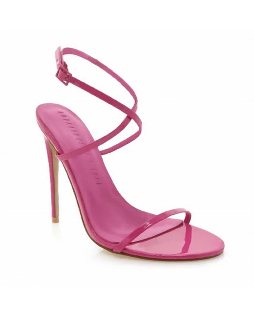 Billini The Naked Heel Patent Sandal in Pink | Lyst
