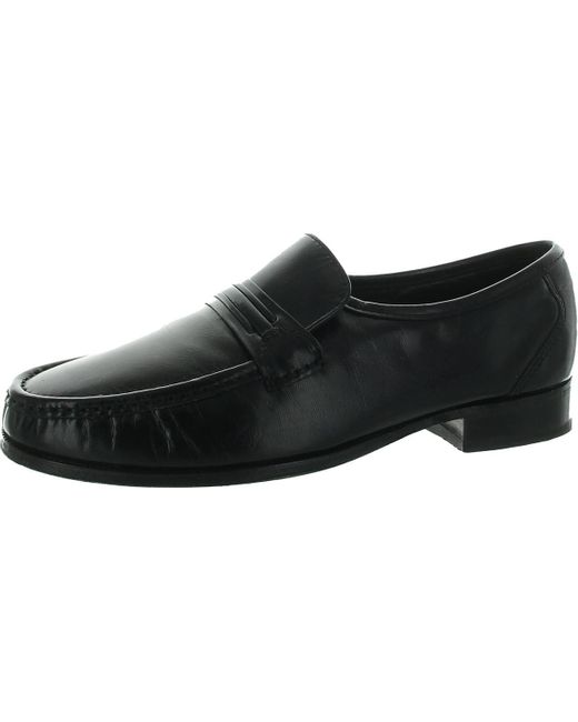 Florsheim Como Solid Leather Loafers in Black for Men | Lyst