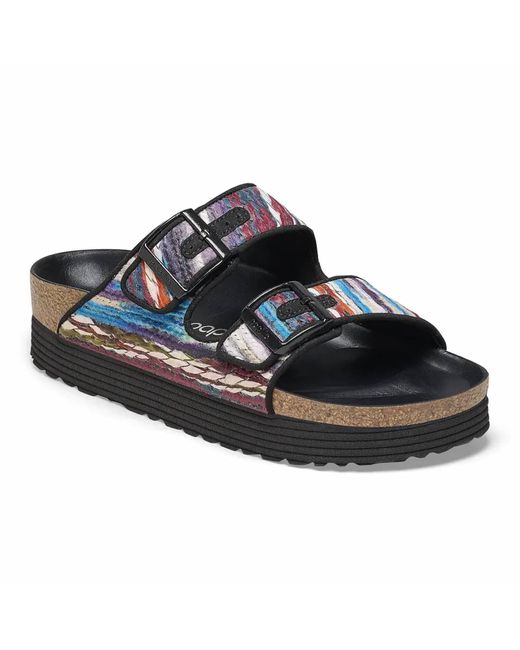 Birkenstock Arizona Papillio Platform Textile in Blue | Lyst