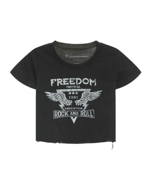 Prince Peter Freedom Festival Cropped Tee in Black | Lyst
