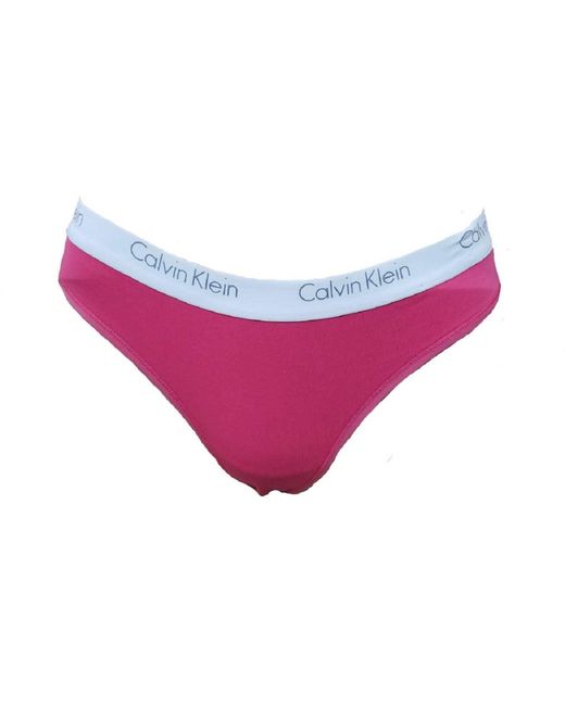 Calvin Klein Standard One Cotton Thong Panty in Purple | Lyst