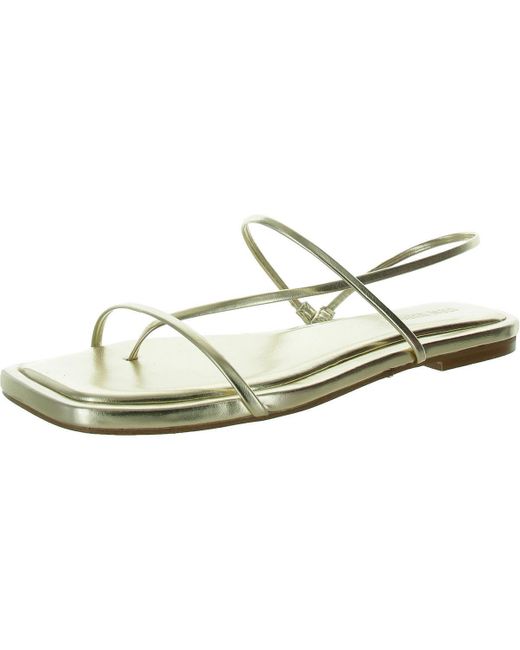 Steve Madden Lynley Thong Flat Thong Sandals in Metallic | Lyst