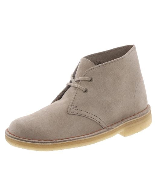 Clarks Desert Boot Suede Lace-Up Chukka Boots in Natural for Men | Lyst