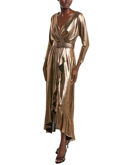Eliza J Foil Knit Gown in Brown | Lyst Eliza J Foil Knit Gown in Brown | Lyst