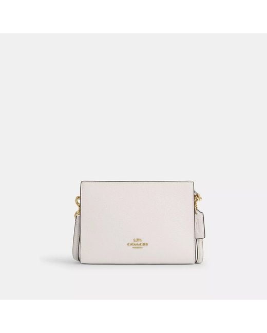 COACH Slim Crossbody Bag in White | Lyst