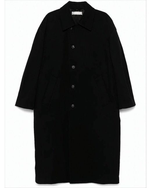 Our Legacy Long Structured Coat With Classic Collar And Button Closure ...