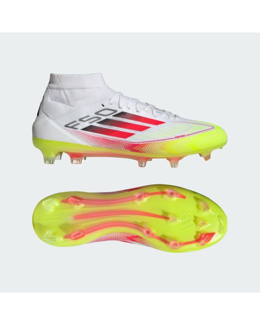 adidas F50 Pro Mid-Cut Firm Ground Cleats in Yellow | Lyst