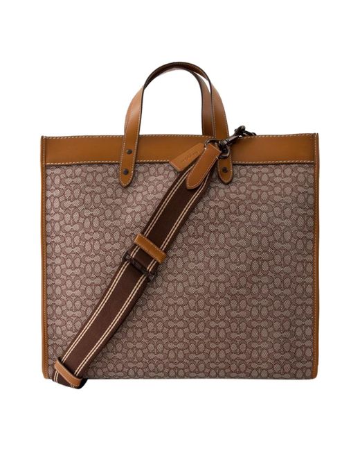 COACH Field 40 Tote Bag in Brown | Lyst