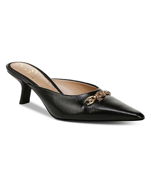 Sam Edelman Leather Pointed Toe Slide in Black | Lyst