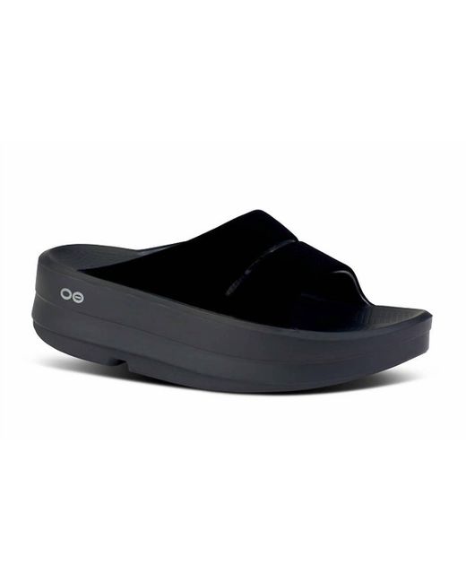 OOFOS Limited Sandals in Black | Lyst