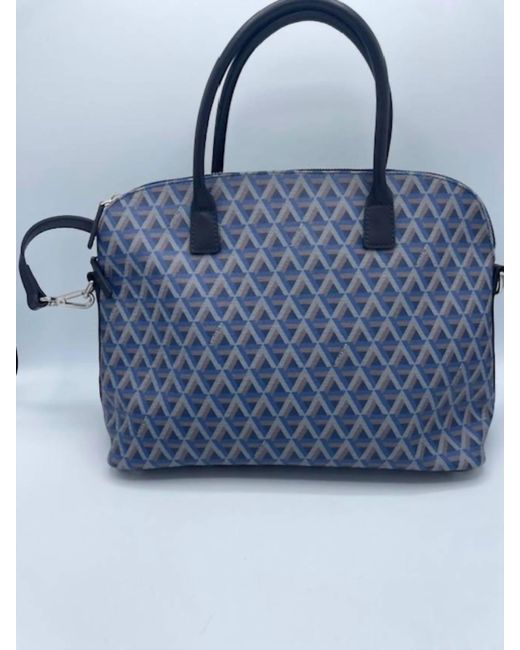 Lancaster Ikon Large Satchel in Blue | Lyst