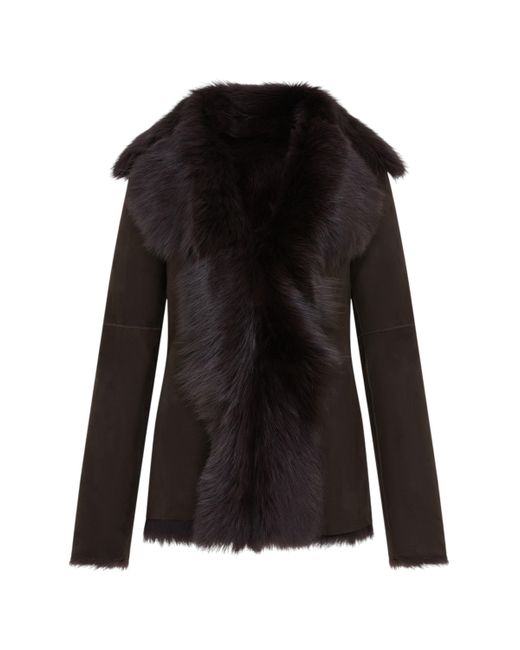 Infinity Leather Sheepskin Toscana Shearling Suede Leather Jacket in ...