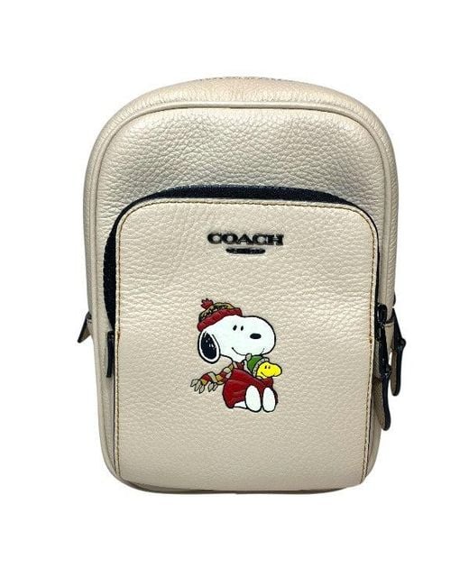 COACH Track Pack 14 Leather Shoulder Bag in Metallic | Lyst