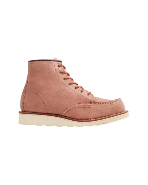 Red Wing Classic Moc Lace-Up Boots in Pink | Lyst