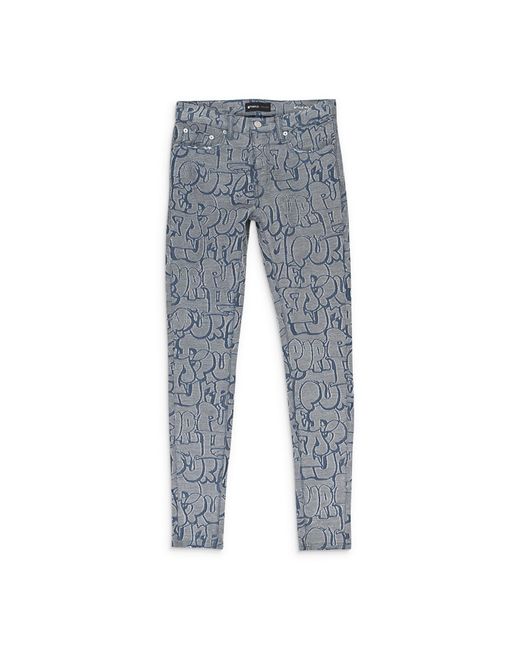 Purple Brand Terry Graffiti Tag Laser Skinny Jeans in Blue for Men | Lyst