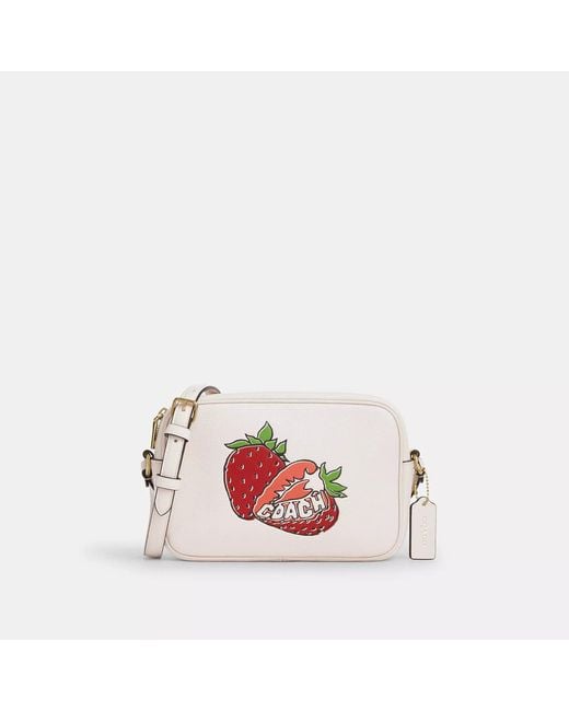 COACH Jamie Camera Bag With Strawberry Graphic in Pink | Lyst