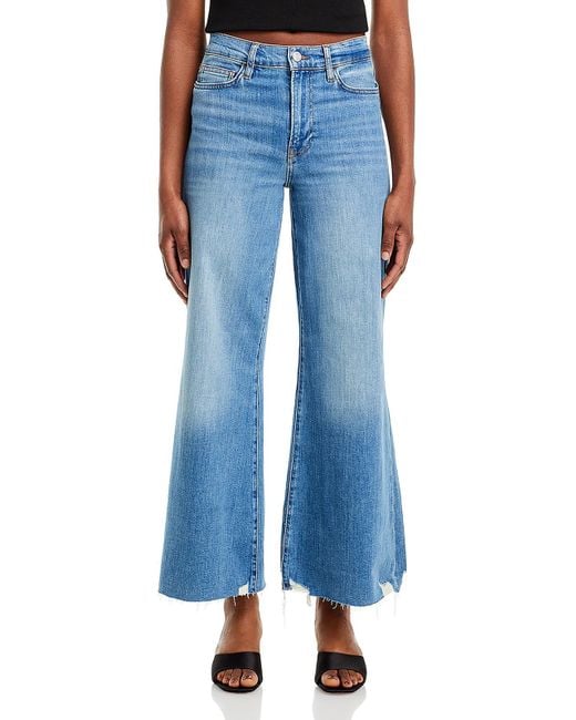 FRAME Le Palazzo High Rise Denim Wide Leg Jeans in Blue | Lyst