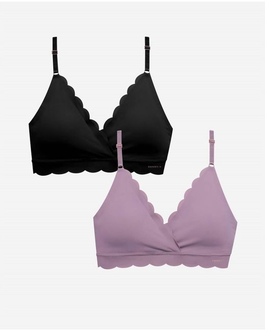 Danskin 2-Pack Laser Wire Free Bra With Scallop Edge | Lyst