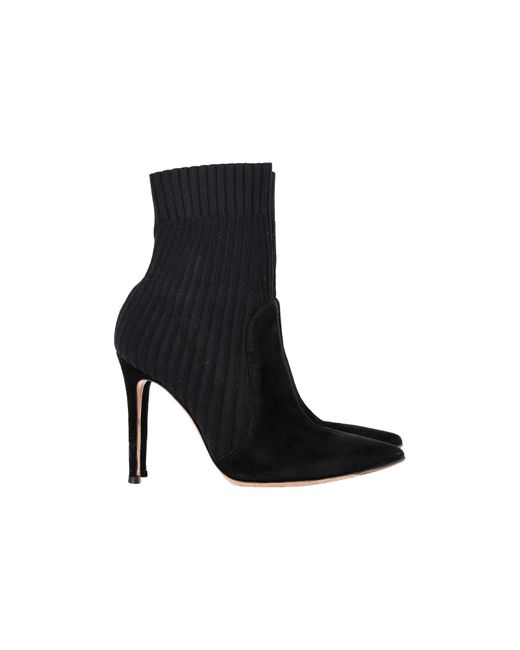 Gianvito Rossi Knitted 90 Sock Boots in Black | Lyst
