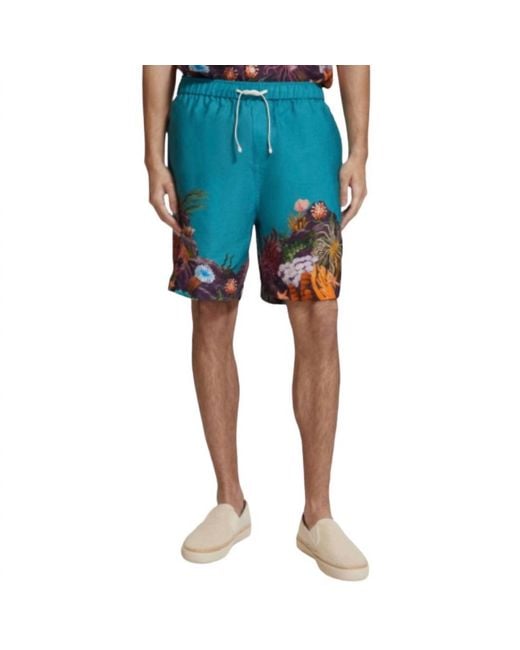 Scotch & Soda Seasonal Placement Printed Bermuda Shorts in Blue for Men ...