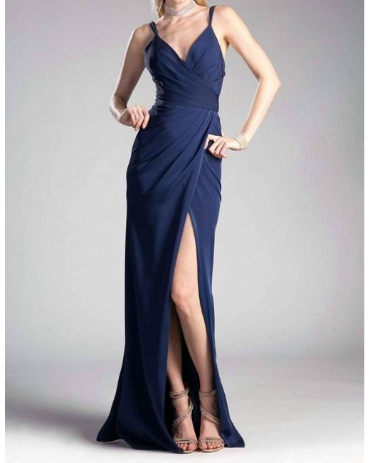 Cinderella Divine Wrap Bodice Prom Gown in Blue | Lyst