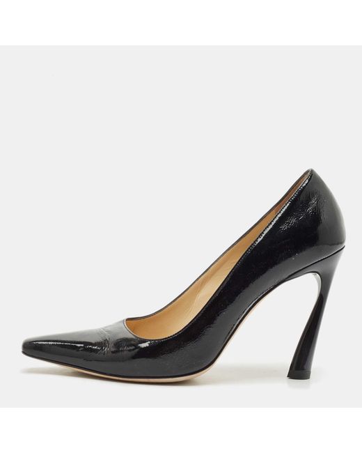 Jimmy Choo Patent Leather Square Toe Pumps in Blue | Lyst