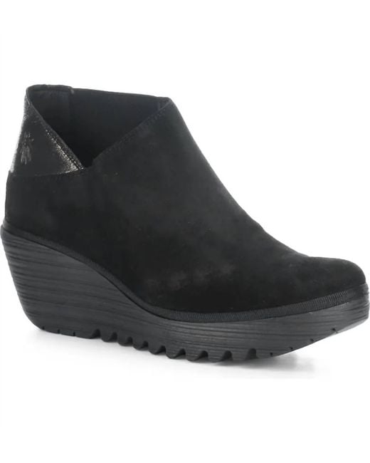 Fly London Yego Zip Up Ankle Boots in Black | Lyst