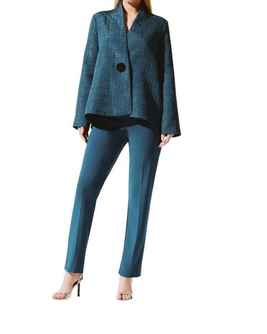 Joseph Ribkoff Textured Trapeze Jacket in Blue | Lyst