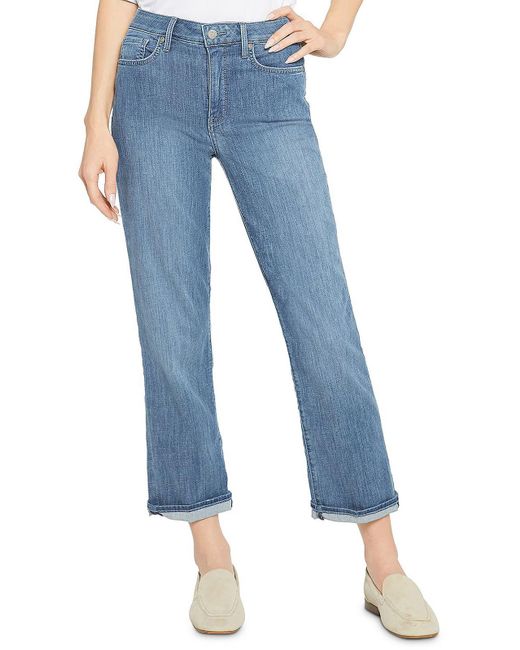 NYDJ High Rise Straight Leg Ankle Jeans in Blue | Lyst NYDJ High Rise Straight Leg Ankle Jeans in Blue | Lyst