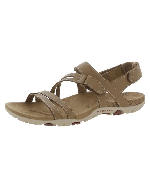 Merrell Leather Slingback Sandals in Brown | Lyst
