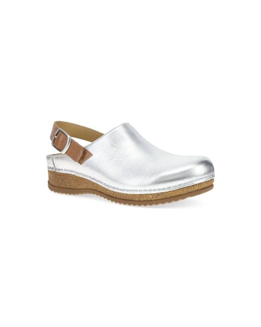 Dansko Merrin Slingback Clogs in White | Lyst