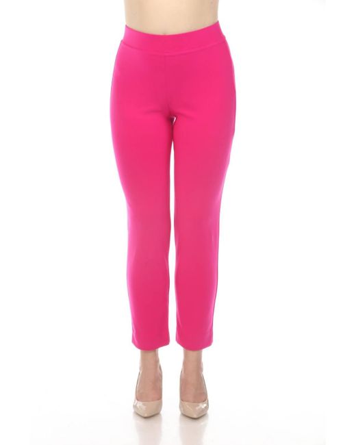 Joseph Ribkoff Back Slit Slacks Pants in Pink | Lyst