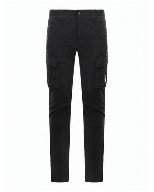 C.P. Company Straight-Fit Cargo Pants With Flap Pockets in Black for ...