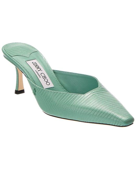 Jimmy Choo Vivi 65 Leather Mule in Green | Lyst