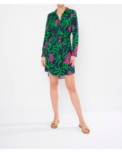 Flora Bea Natalee Mini Dress in Green | Lyst