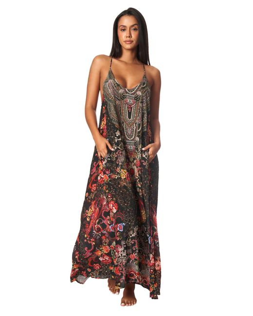 La Moda Clothing Loren T-Back Maxi Dress in Brown | Lyst