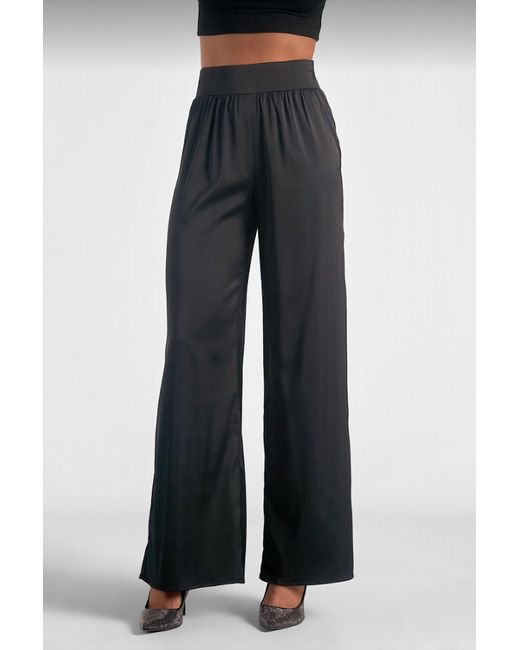 Elan Satin Pants in Black | Lyst
