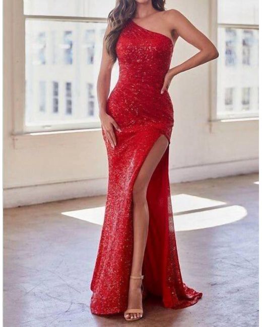 Cinderella Divine The Nancy Gown: Long Formal Prom Dress in Red | Lyst