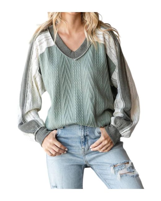 7Th Ray In The Details Knit Top in Gray | Lyst