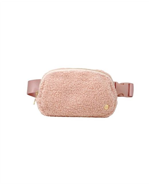 The Darling Effect Cozy Belt Sling Crossbody Bag in Pink | Lyst