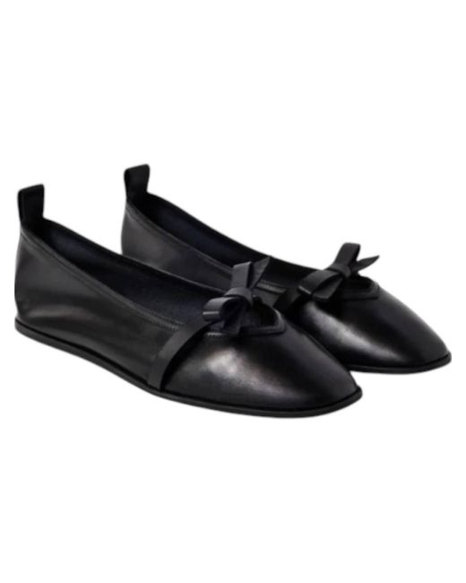 Free People Mania Bow Flat in Black | Lyst