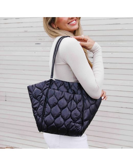 Pretty Simple Preslee Petite Puffer Tote Bag in Blue | Lyst
