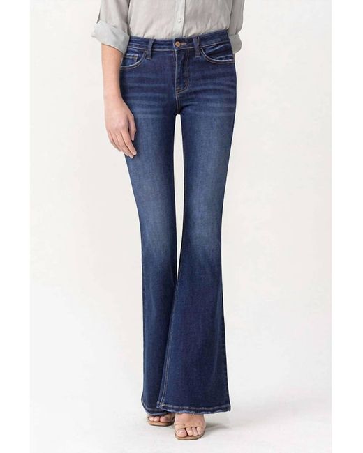 Flying Monkey Katie Mid Rise Flare Jeans in Blue | Lyst