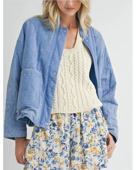 Sadie & Sage Weekender Quilted Jacket in Blue | Lyst