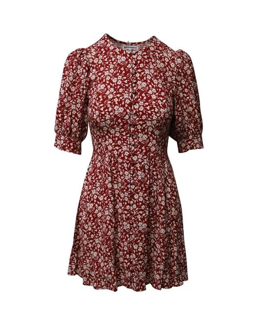 Reformation Laylin Floral Dress in Red | Lyst