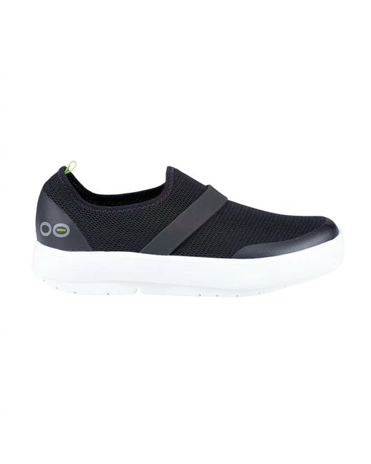 OOFOS Mesh Foam Cushioned Sneakers in Black | Lyst