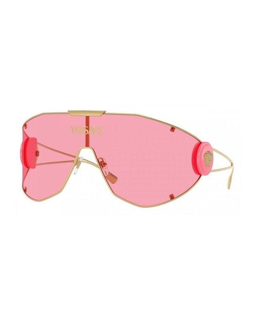 Versace Shield Full Rim, With A Frame And Dark Lens in Pink | Lyst